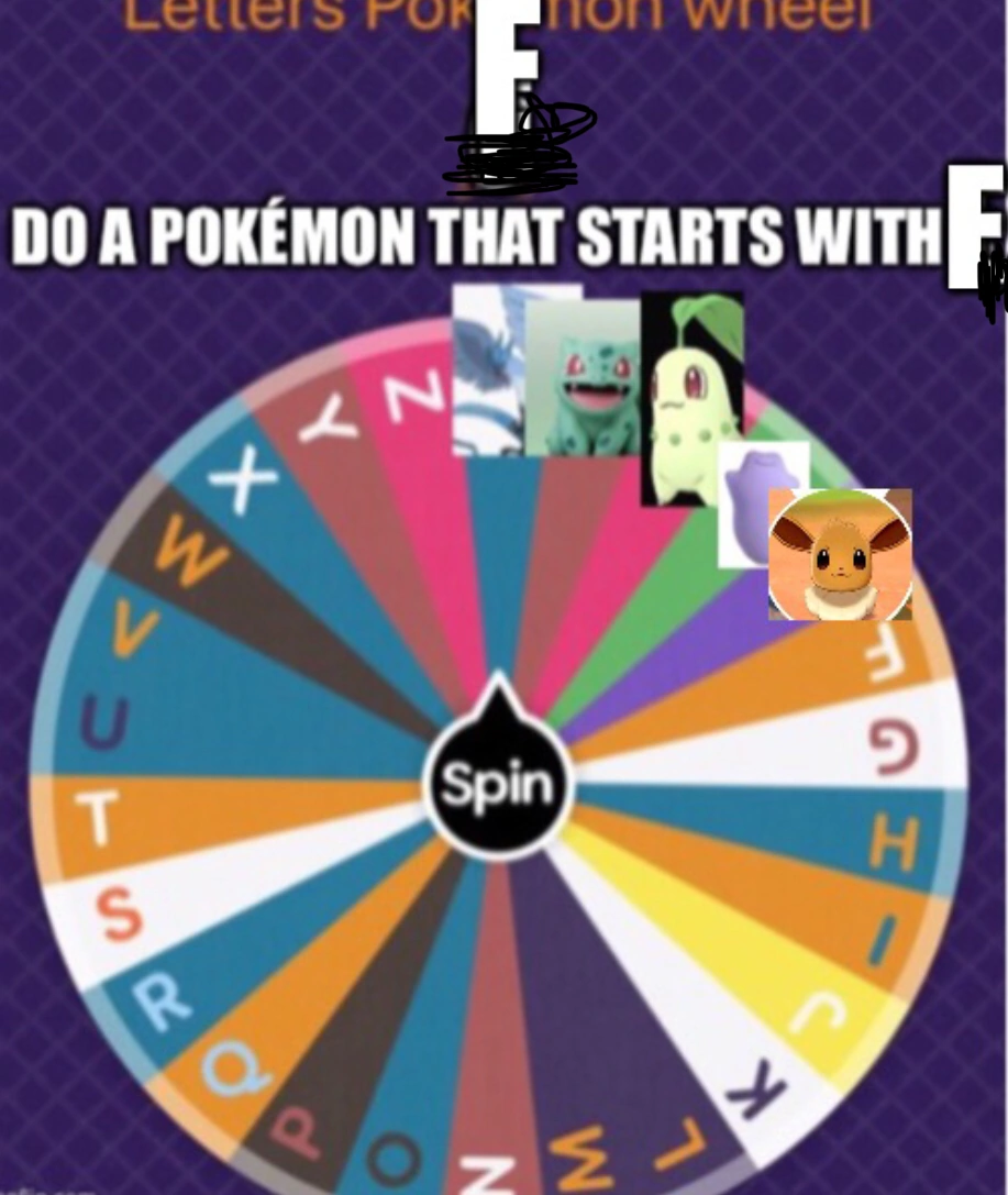 F Pokémon letter wheel | Fandom