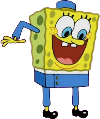 Bellhop SpongeBob in no background | Fandom