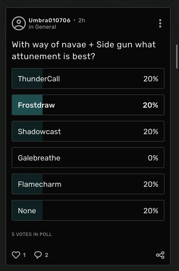 With way of navae + Side gun what attunement is best? | Fandom