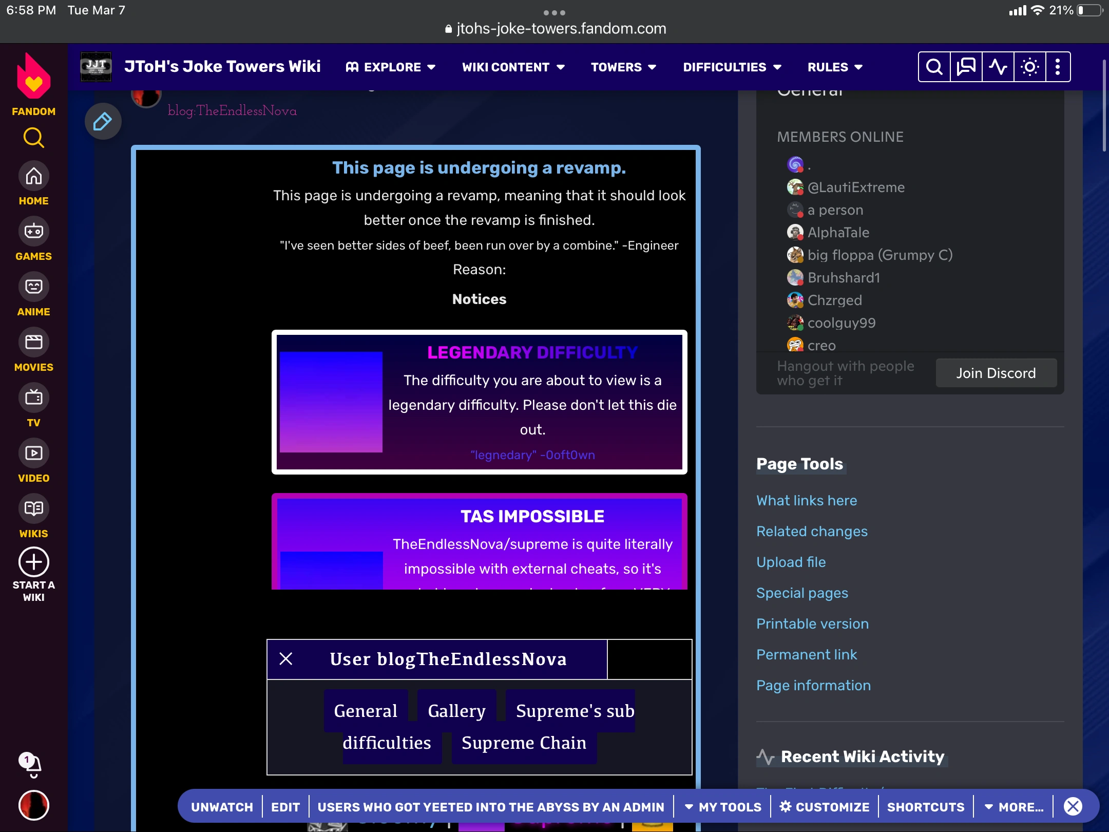 i put a difficulty in a template | Fandom