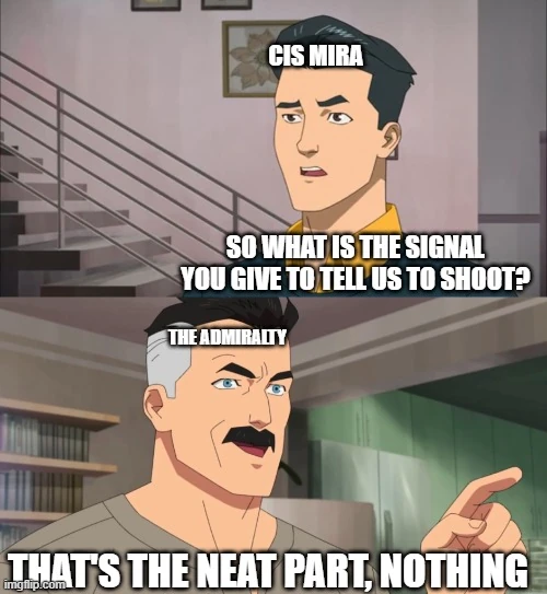 this is the conversation between the captain of CIS mira and the ...