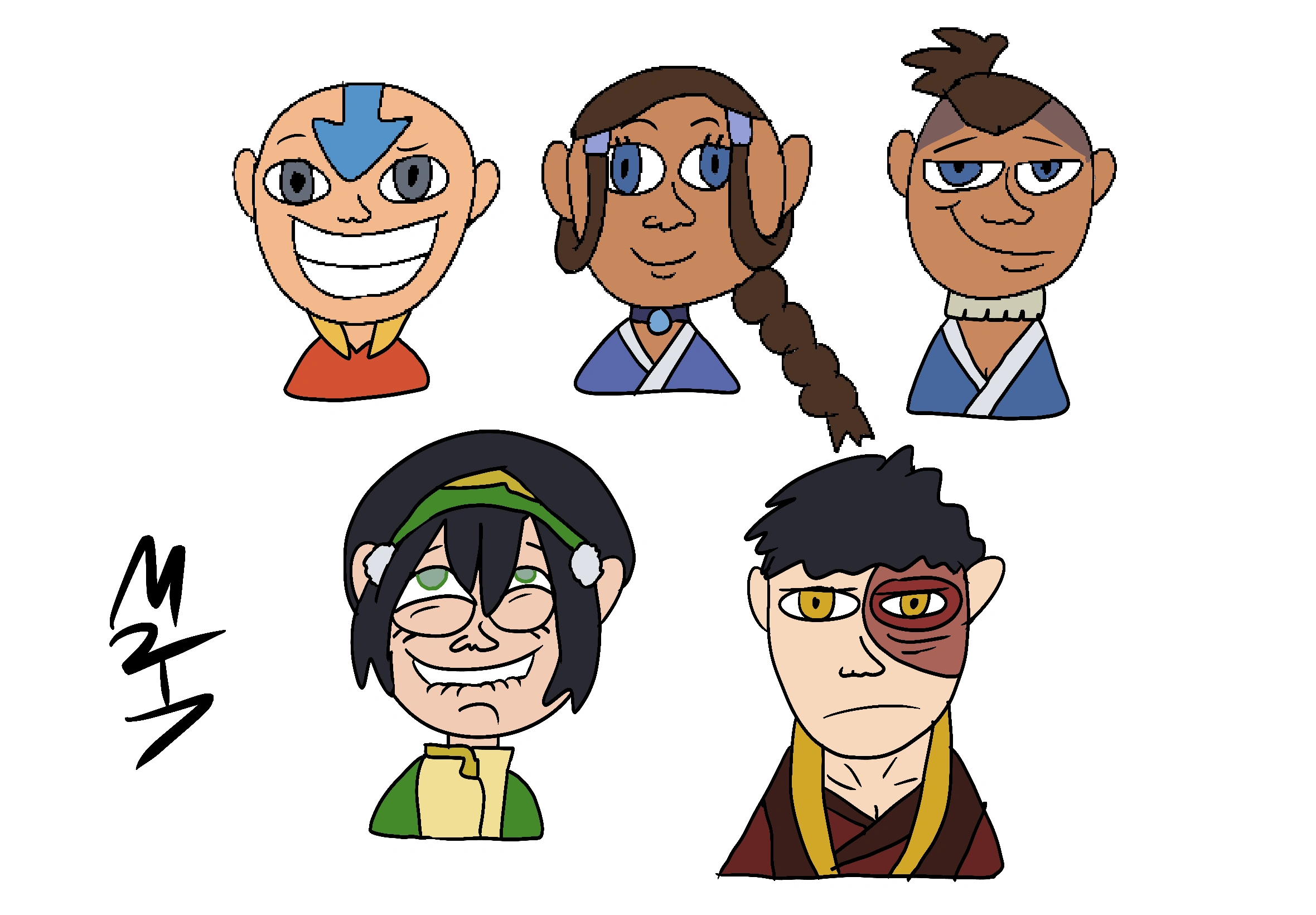 Very funni Team Avatar emojis i drew on procreate | Fandom