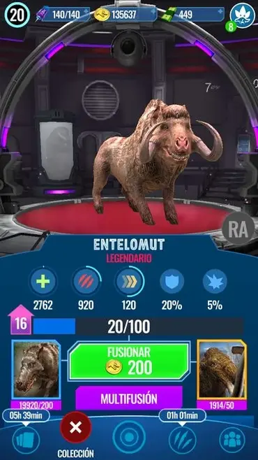 Jurassic world alive hybrid championship S1 GD3:entelomoth vs ...