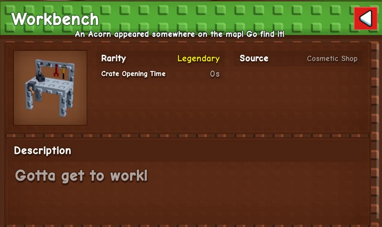 Workbench cosmetic name and pic | Fandom