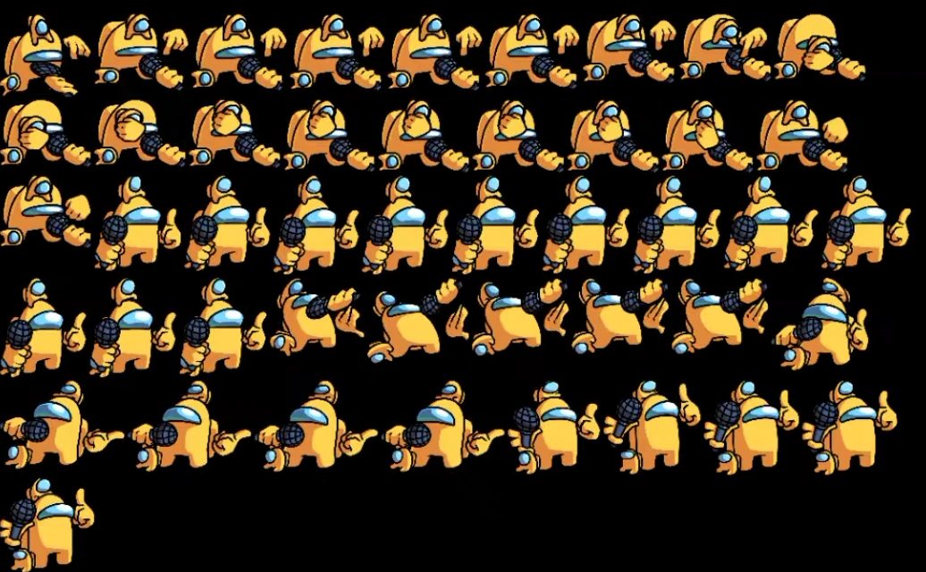 I have yellow's sprite sheet a long with another vs. imposter image ...