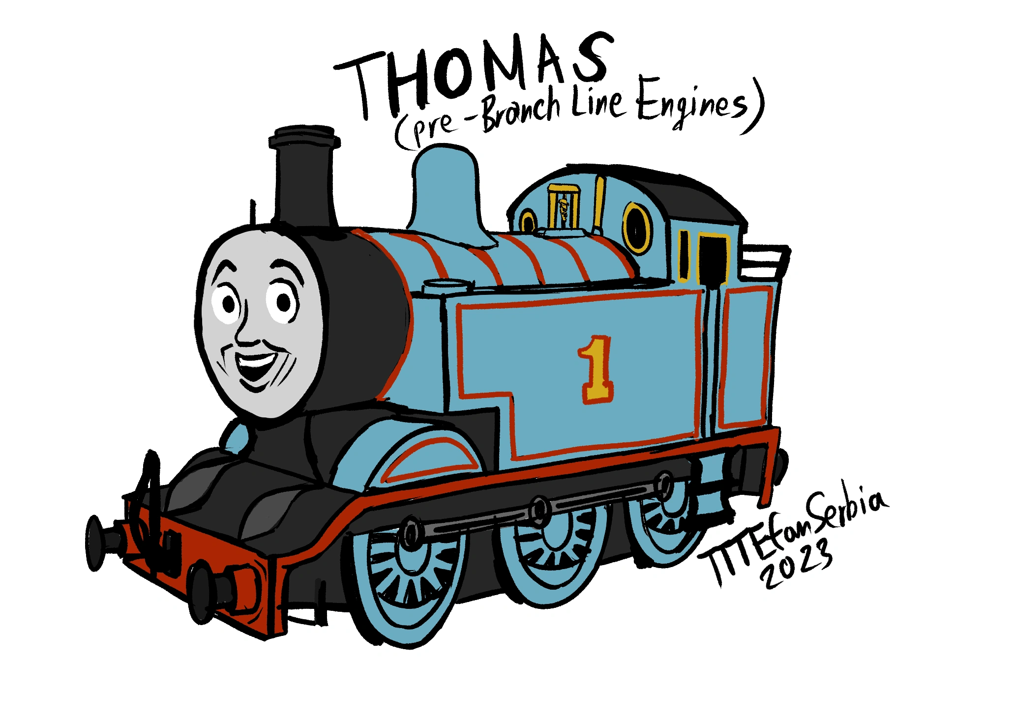 My new design of Thomas (3/4 view) | Fandom