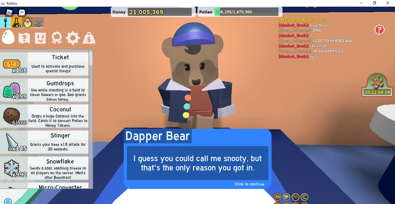 well its possible to get to dapper bear shop and get beequip case | Fandom