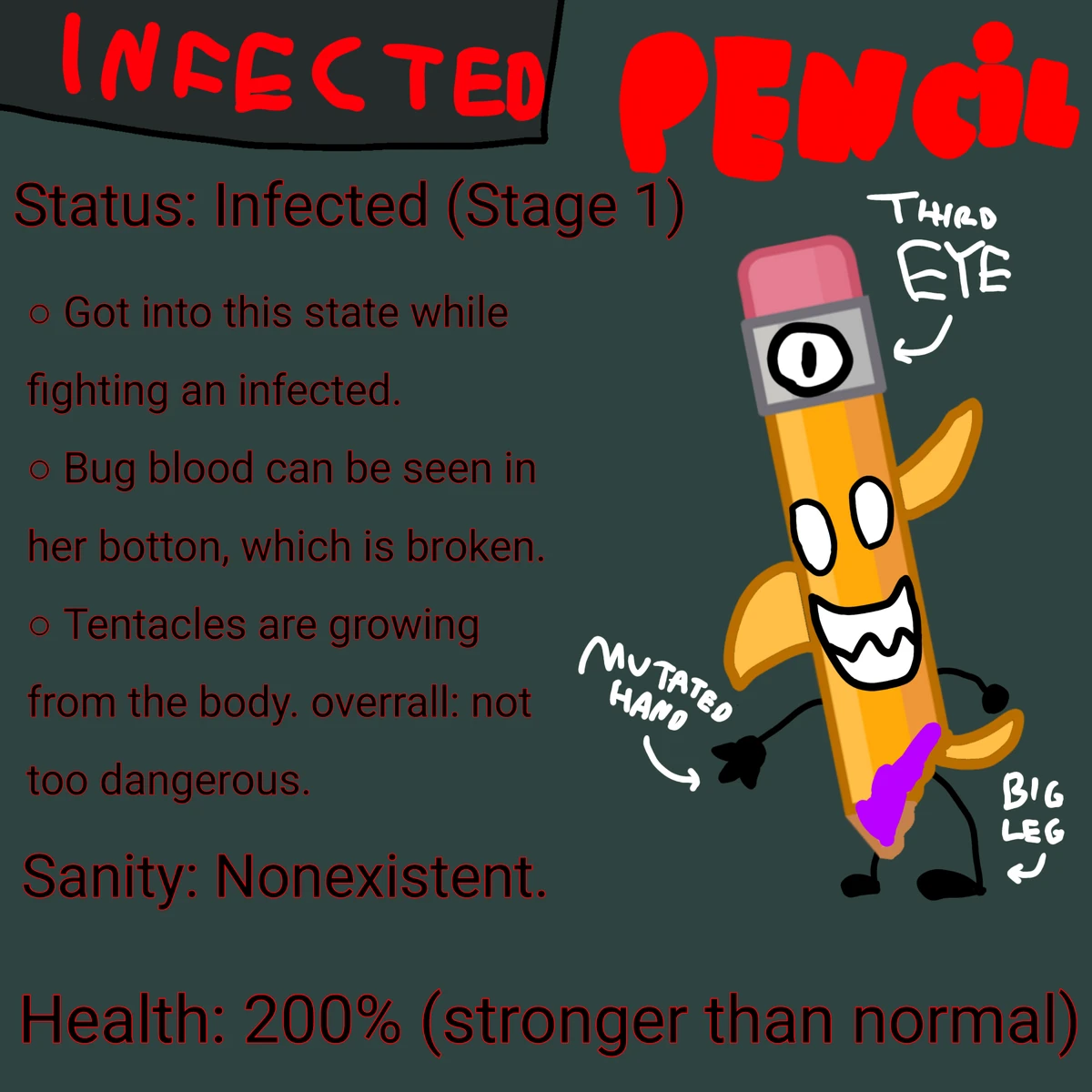 Pencil | BFDI BUGFECTION Wiki | Fandom