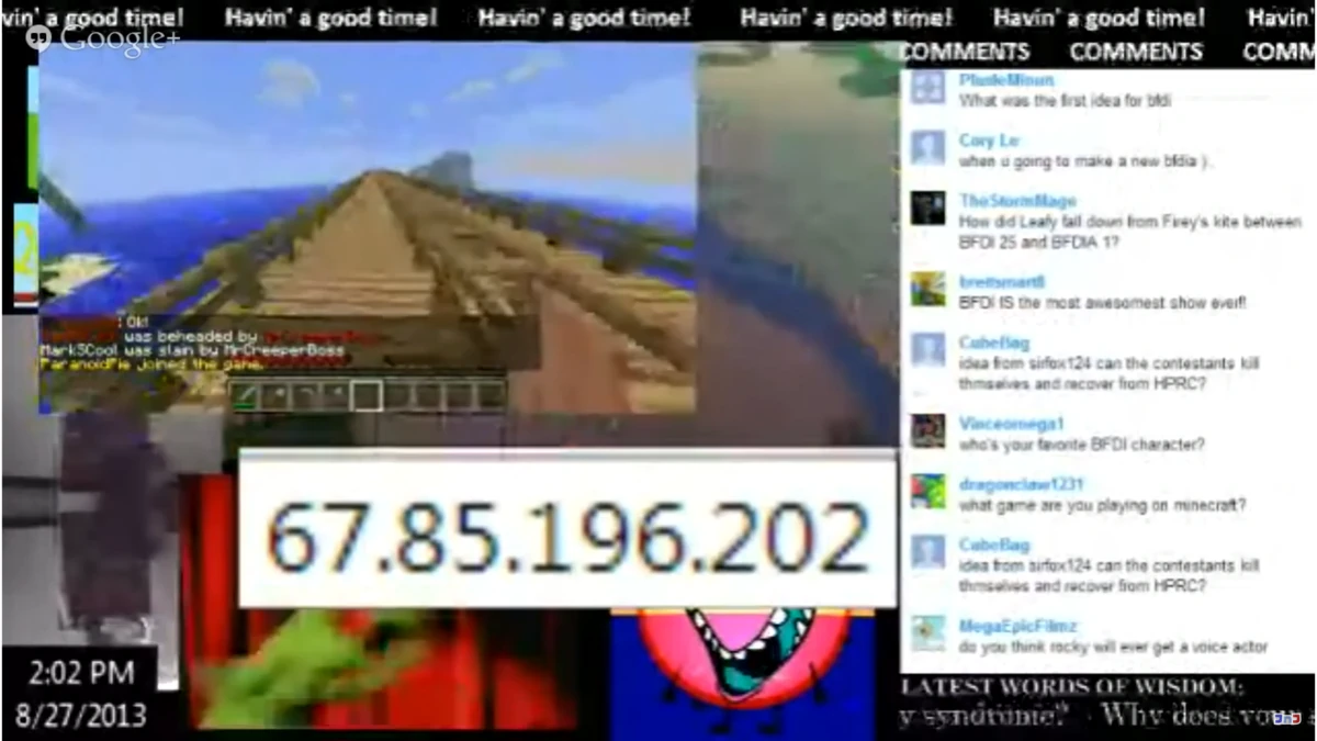 Jacknjellify Livestream (2013) | BFDI Lost Media Wiki | Fandom