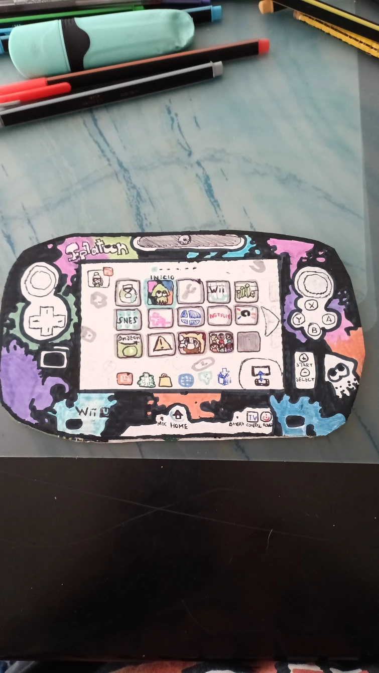 I was bored so I made a Splatoon-Themed Cardboard Wii U | Fandom