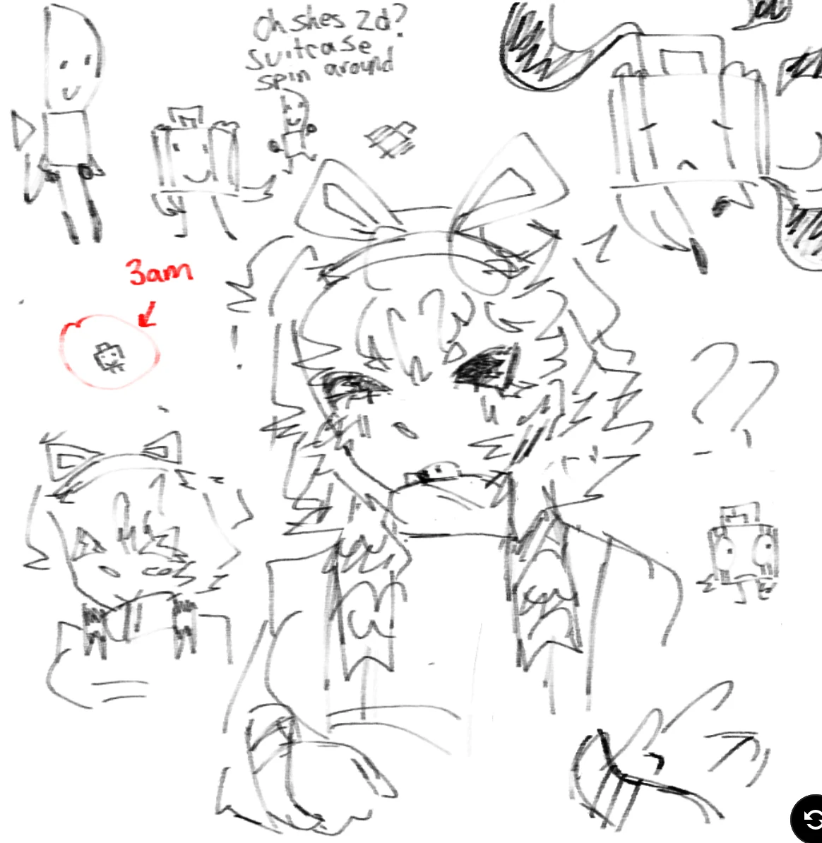 suitcase doodles + humanization:) | Fandom