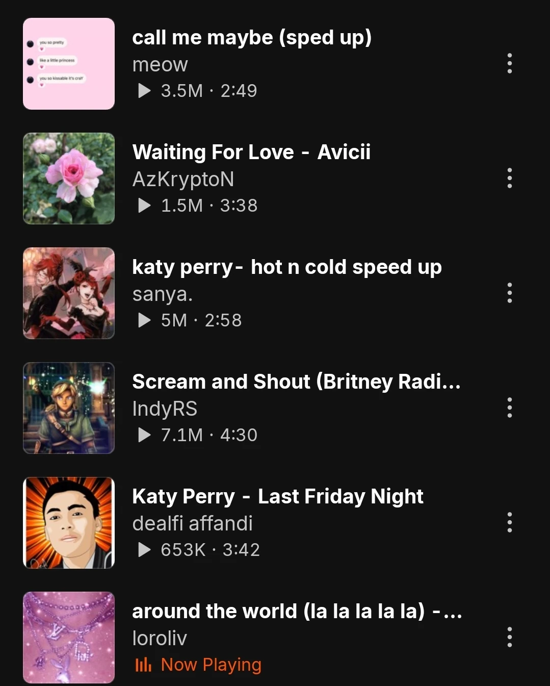 ' ugh, I HATE ppl that listen to basic popular songs!!' /heavy joke ...