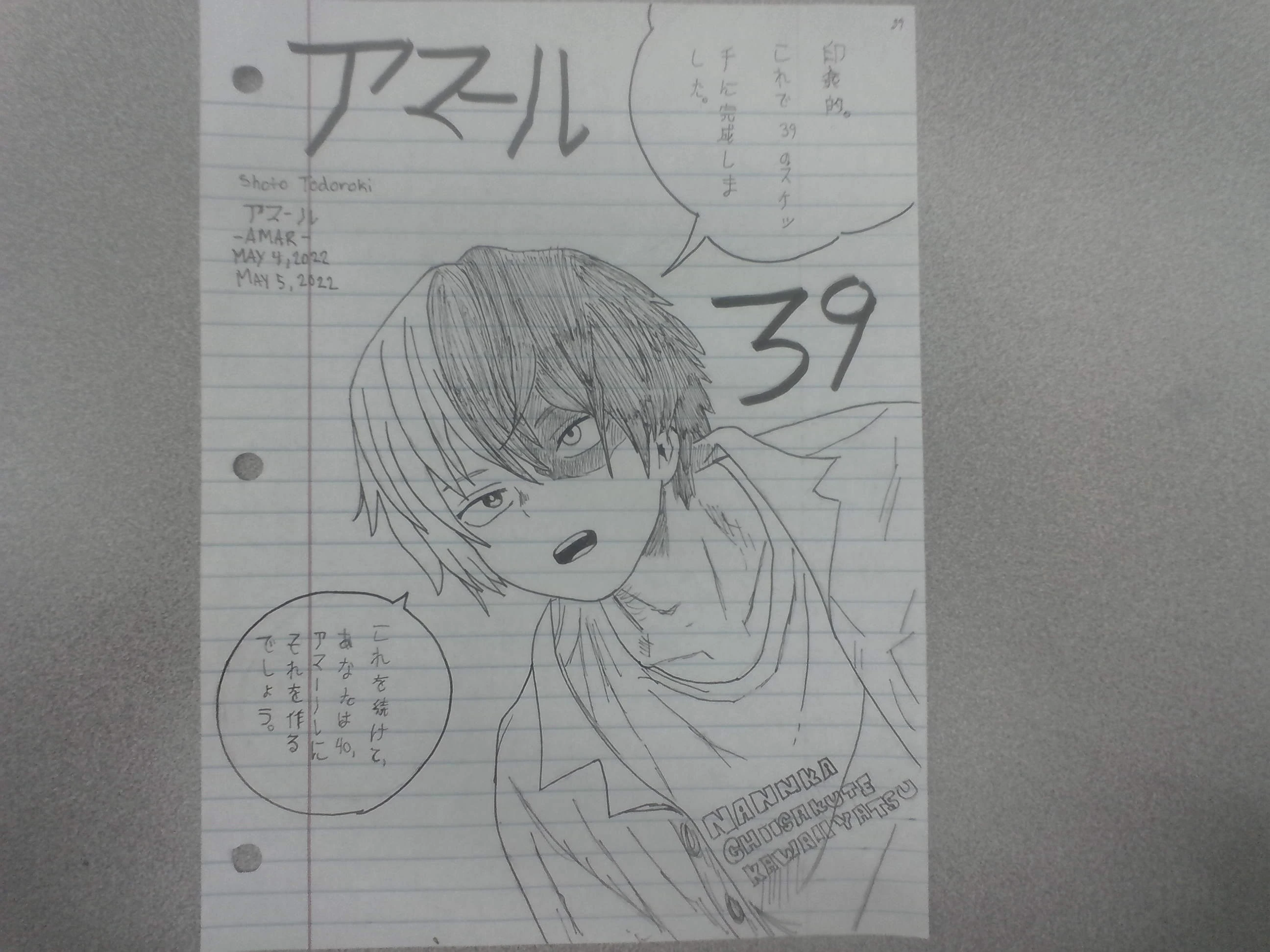 Shoto Todoroki (Horikoshi Sketch Reference) | Fandom