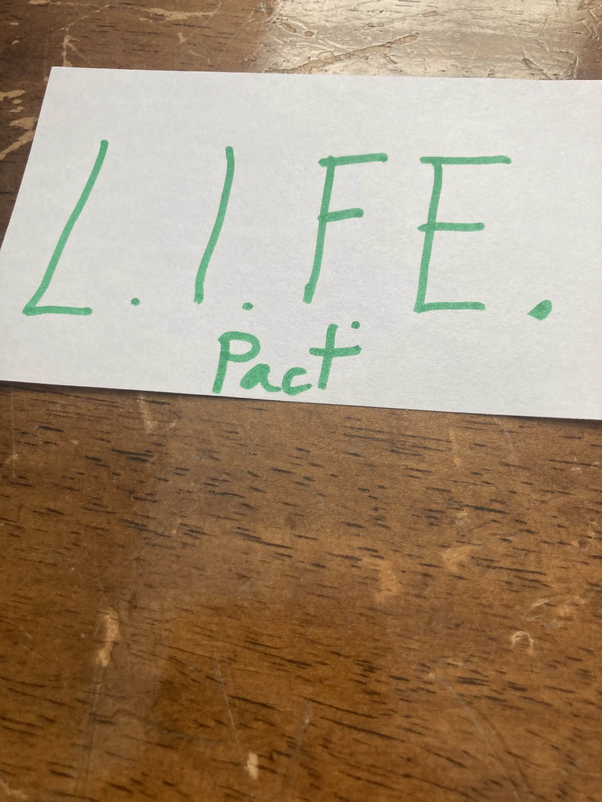 L.I.F.E. PACT | BFRI Wiki | Fandom