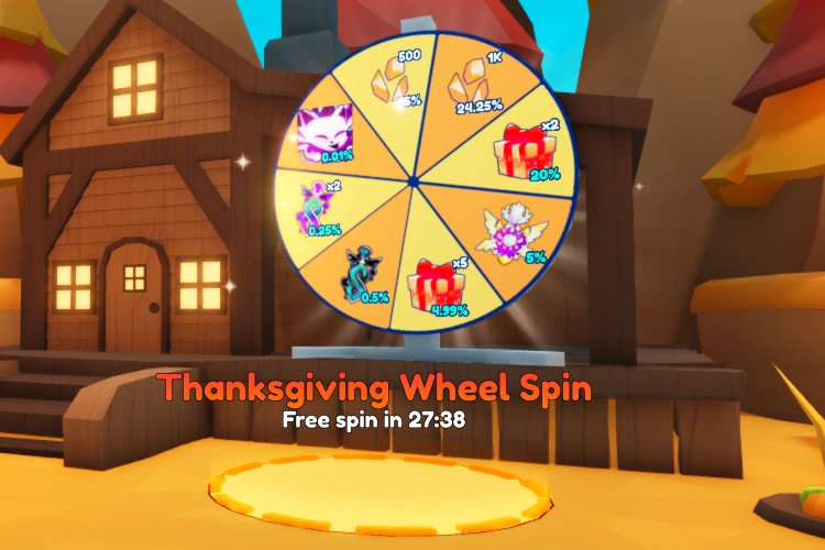 Thanksgiving Wheel Spin | Bubble Gum Simulator INFINITY Wiki | Fandom