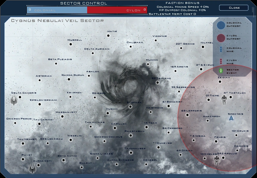Sector Map | Battlestar Galactica Online Wiki | Fandom