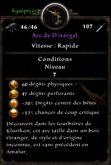 Arc de D'nargel | Les Royaumes d'Amalur: Reckoning | Fandom