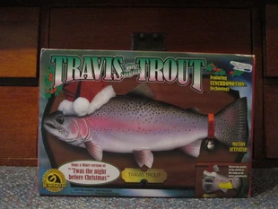 Travis Trout Christmas edition/Plaque version | Big mouth Billy Bass ...
