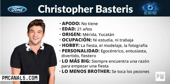 Christopher Basteris | Big Brother Wiki | Fandom