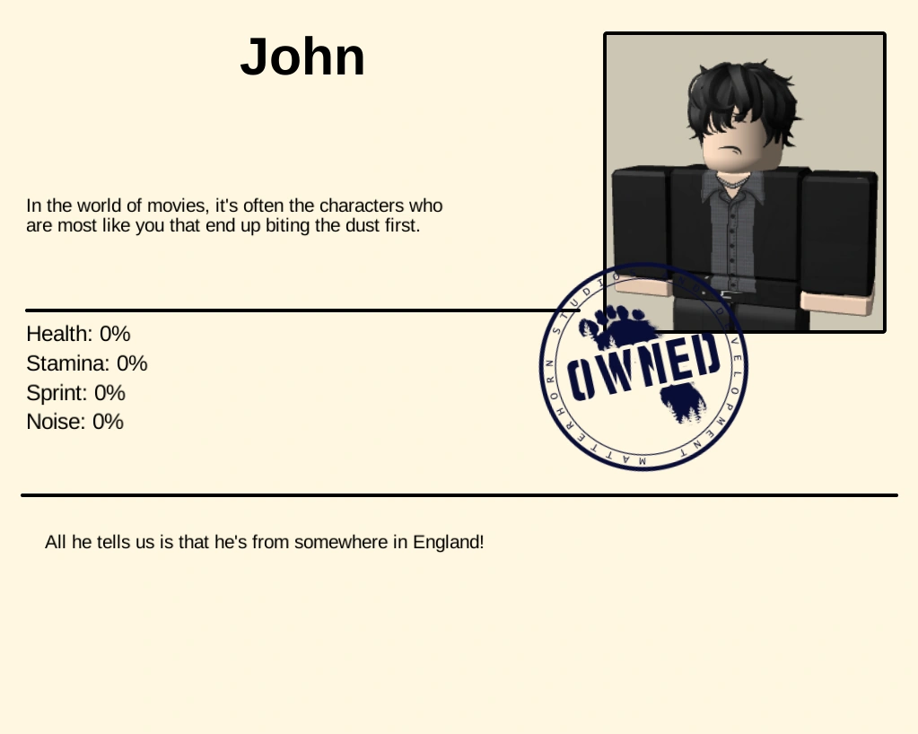 John | Bigfoot Roblox Wiki | Fandom