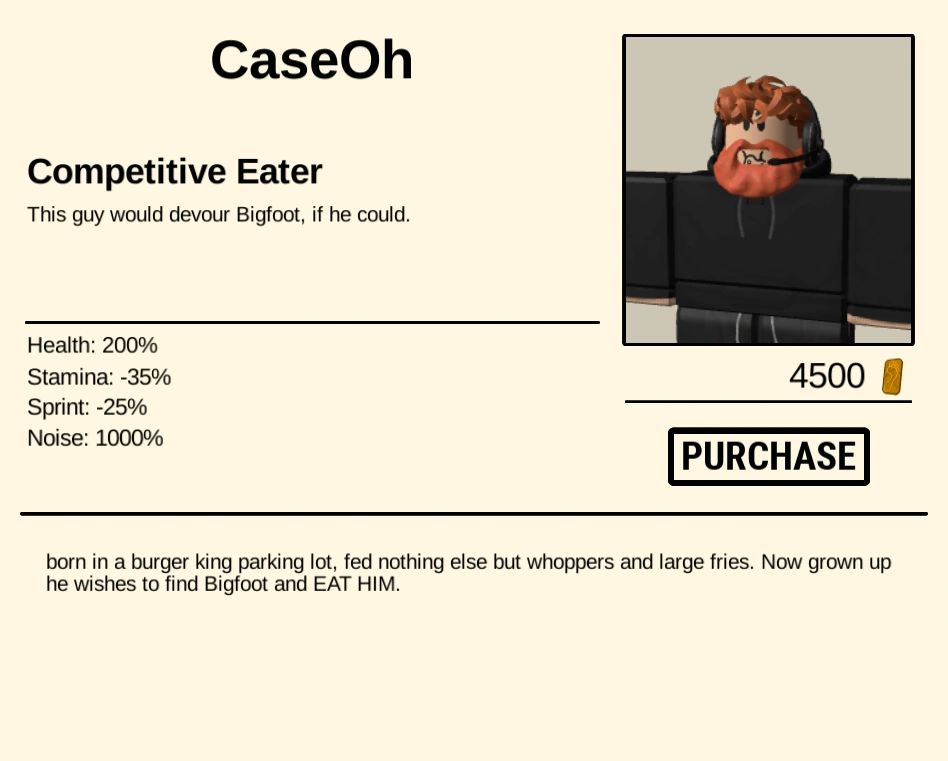 CaseOh | Bigfoot Roblox Wiki | Fandom