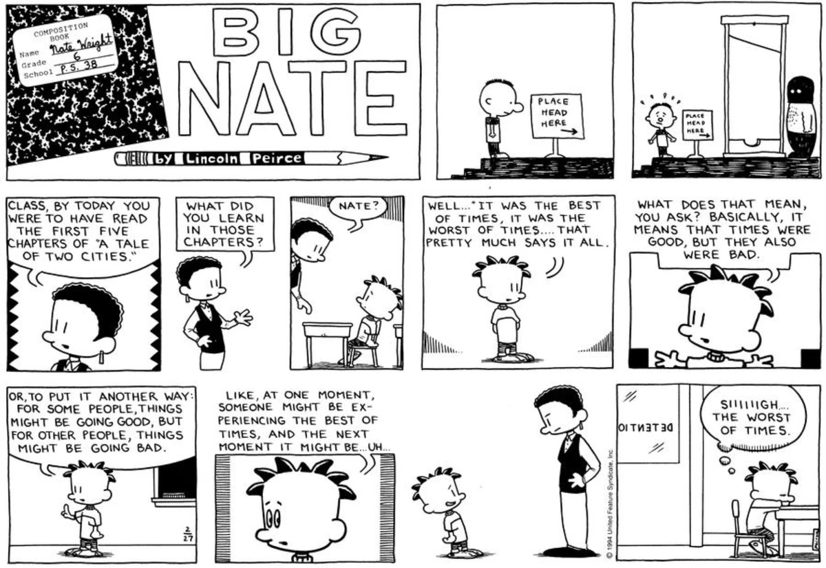 Comic Strip: February 27, 1994 | Big Nate Wiki | Fandom
