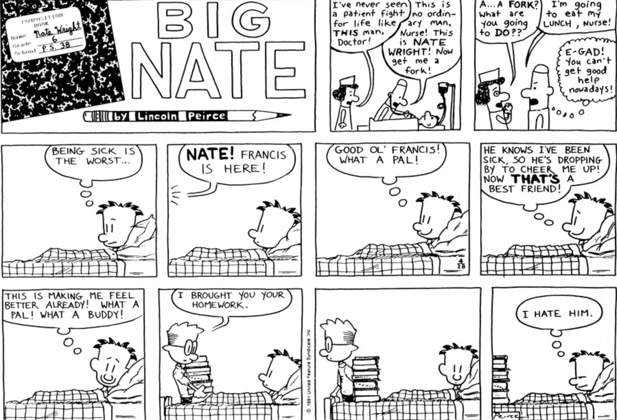 Comic Strip: April 28, 1991 | Big Nate Wiki | Fandom
