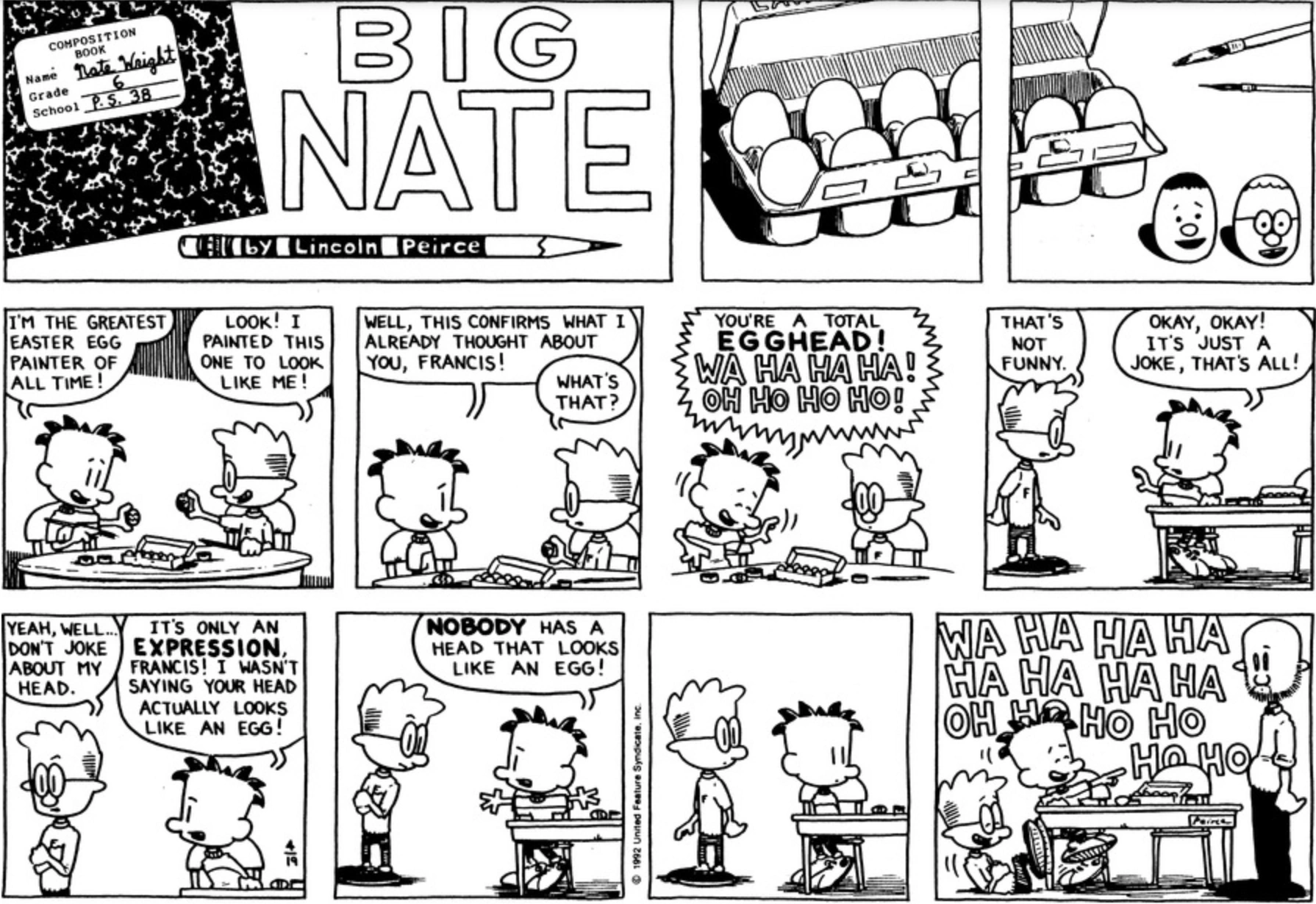 Comic Strip: April 19, 1992 | Big Nate Wiki | Fandom