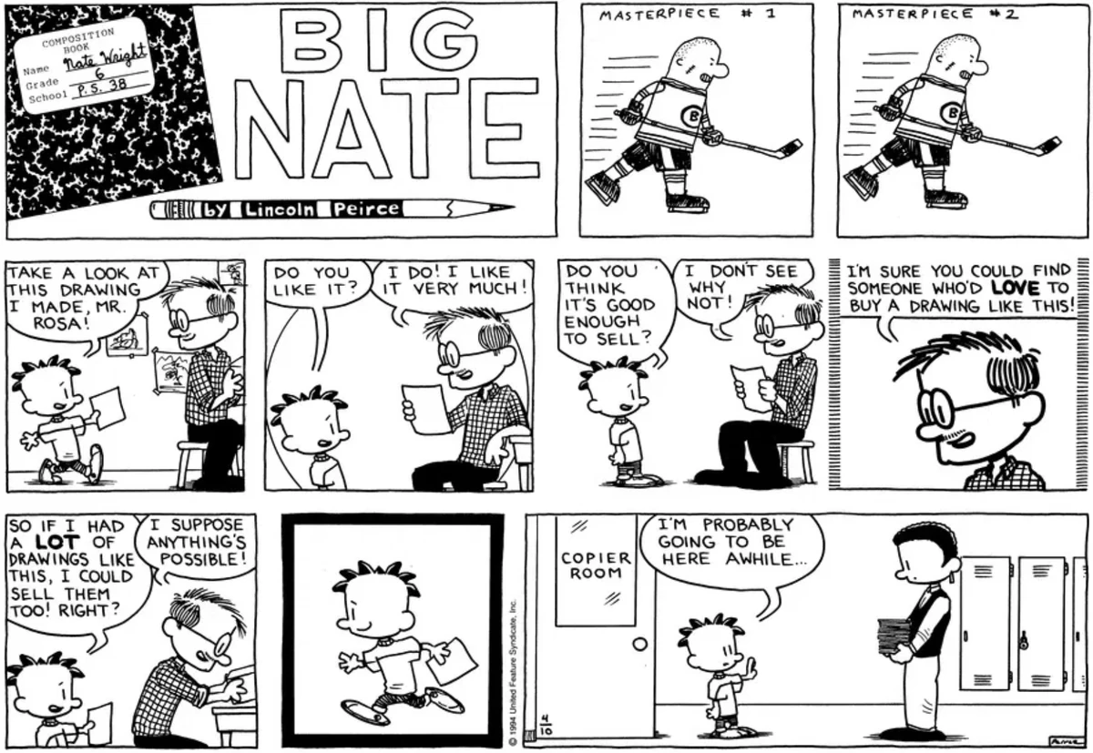 Comic Strip: April 10, 1994 | Big Nate Wiki | Fandom
