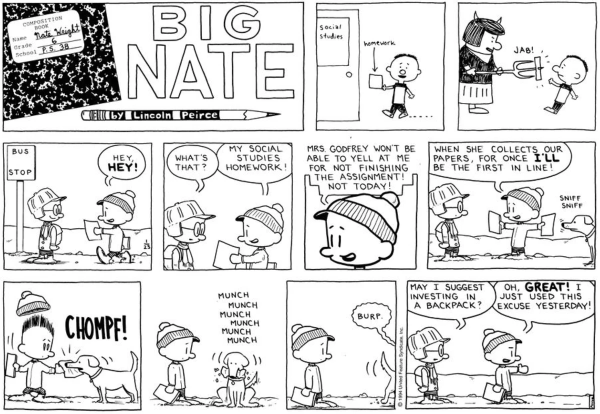 Comic Strip January 23 1994 Big Nate Wiki Fandom