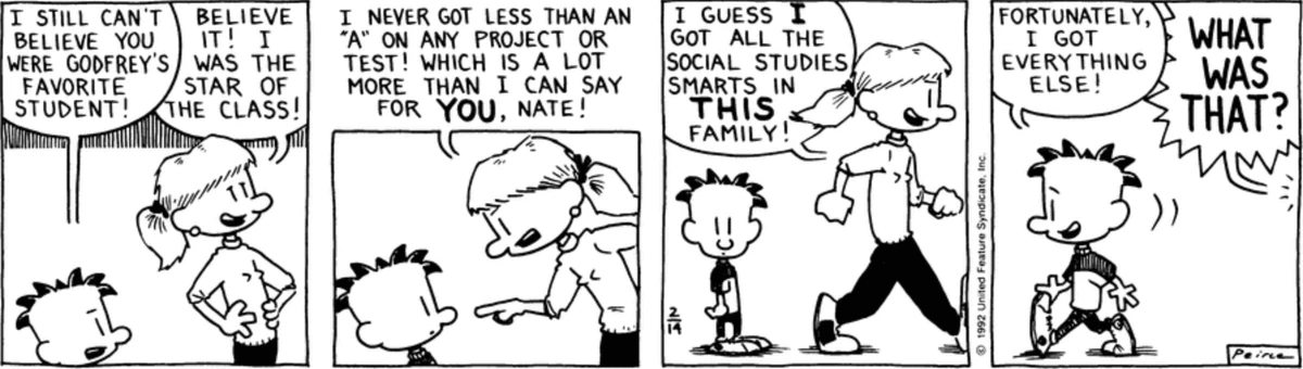 Comic Strip: February 14, 1992 | Big Nate Wiki | Fandom