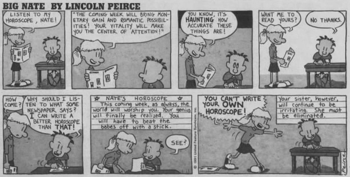 Comic Strip: January 13, 1991 | Big Nate Wiki | Fandom