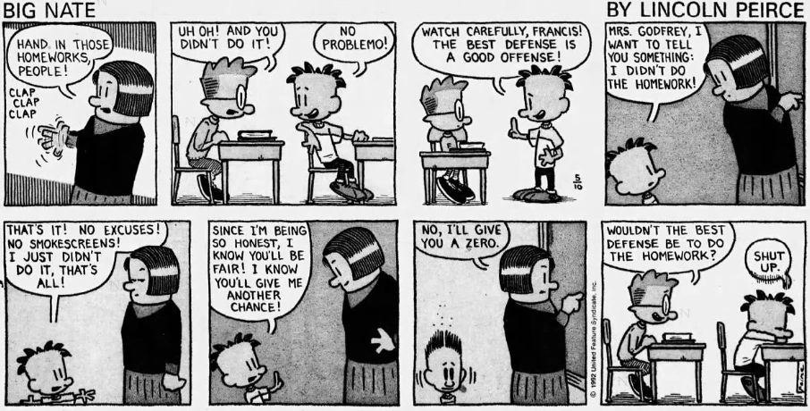 Comic Strip: May 10, 1992 | Big Nate Wiki | Fandom