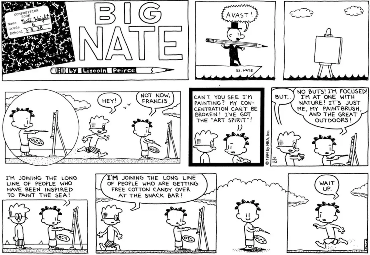 Comic Strip: July 10, 1994 | Big Nate Wiki | Fandom