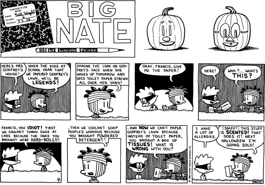 Comic Strip: November 1, 1992 | Big Nate Wiki | Fandom