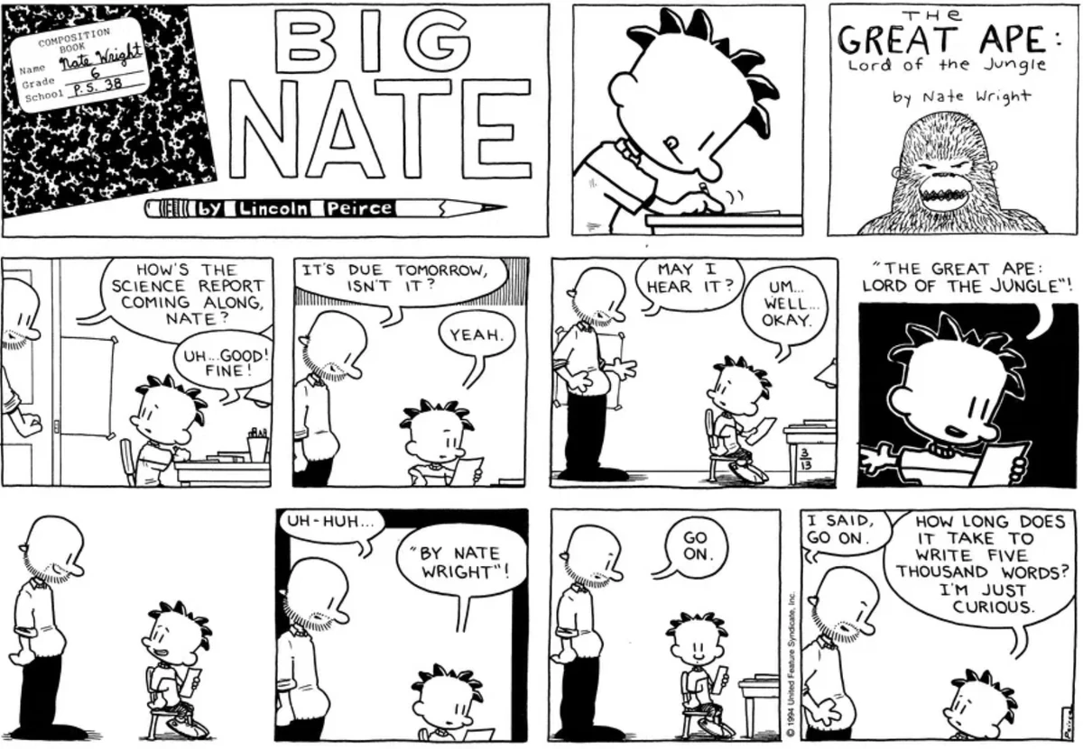 Comic Strip: March 13, 1994 | Big Nate Wiki | Fandom