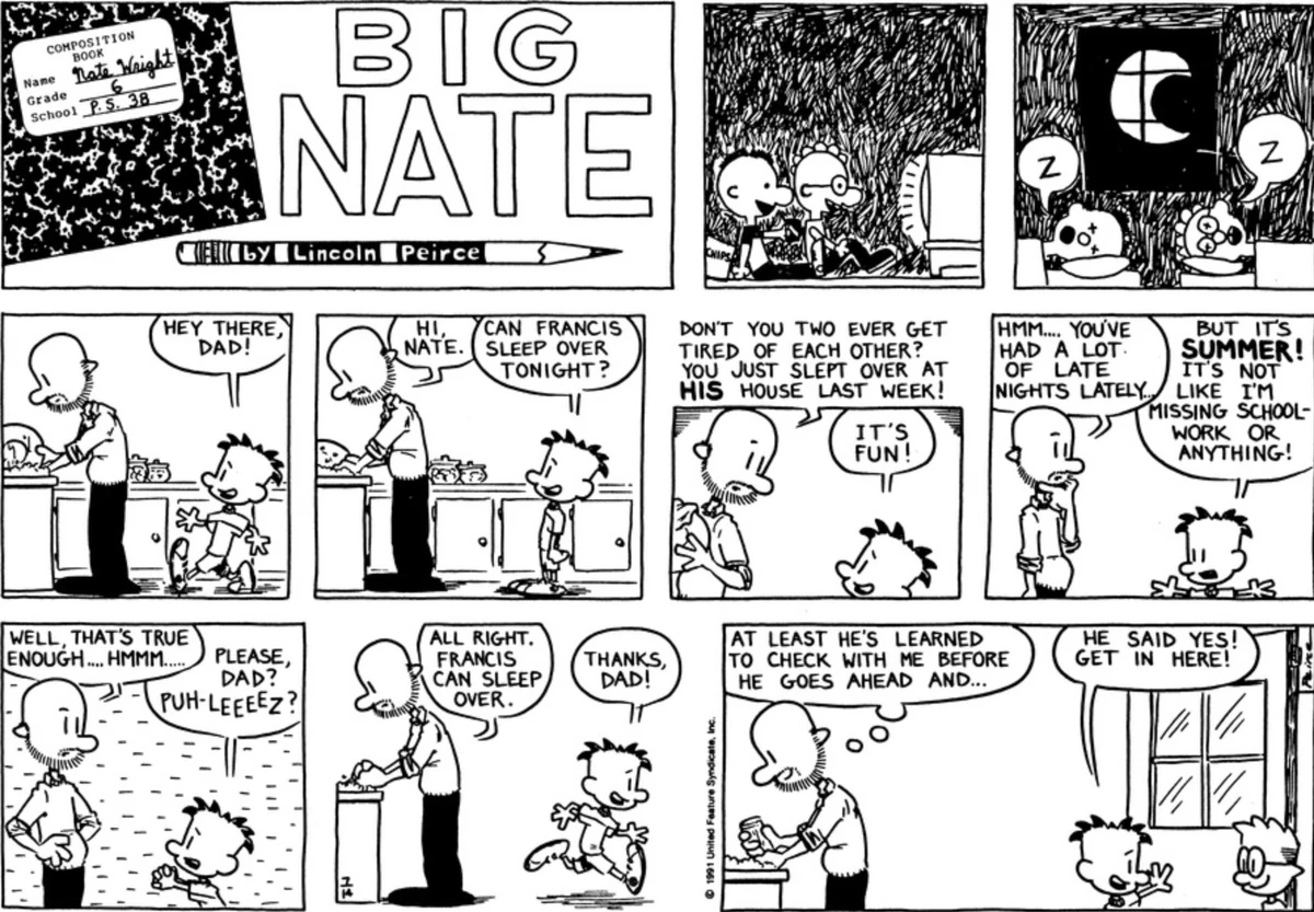 Comic Strip: July 14, 1991 | Big Nate Wiki | Fandom