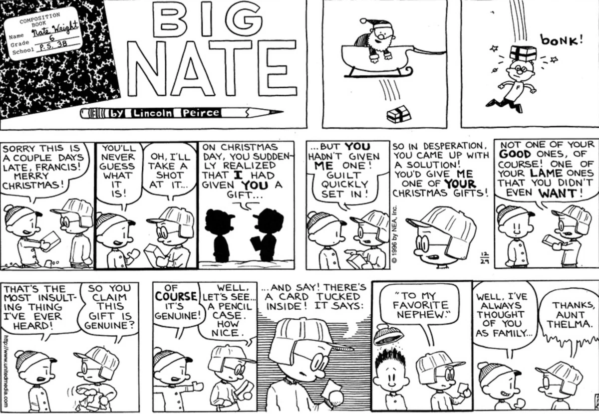 Comic Strip: December 29, 1996 | Big Nate Wiki | Fandom