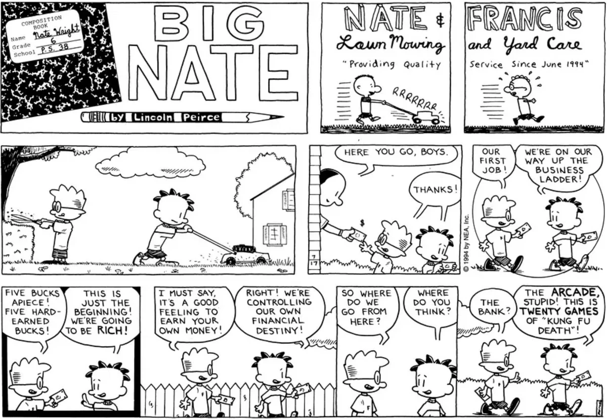 Comic Strip: July 17, 1994 | Big Nate Wiki | Fandom