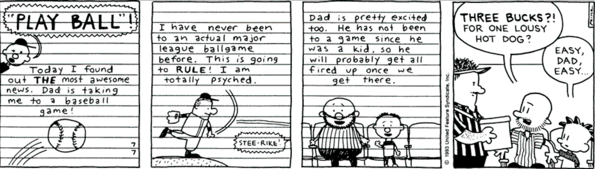 Comic Strip: July 7, 1993 | Big Nate Wiki | Fandom