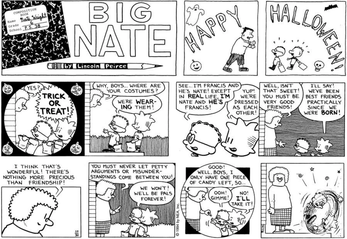Comic Strip: October 30, 1994 | Big Nate Wiki | Fandom