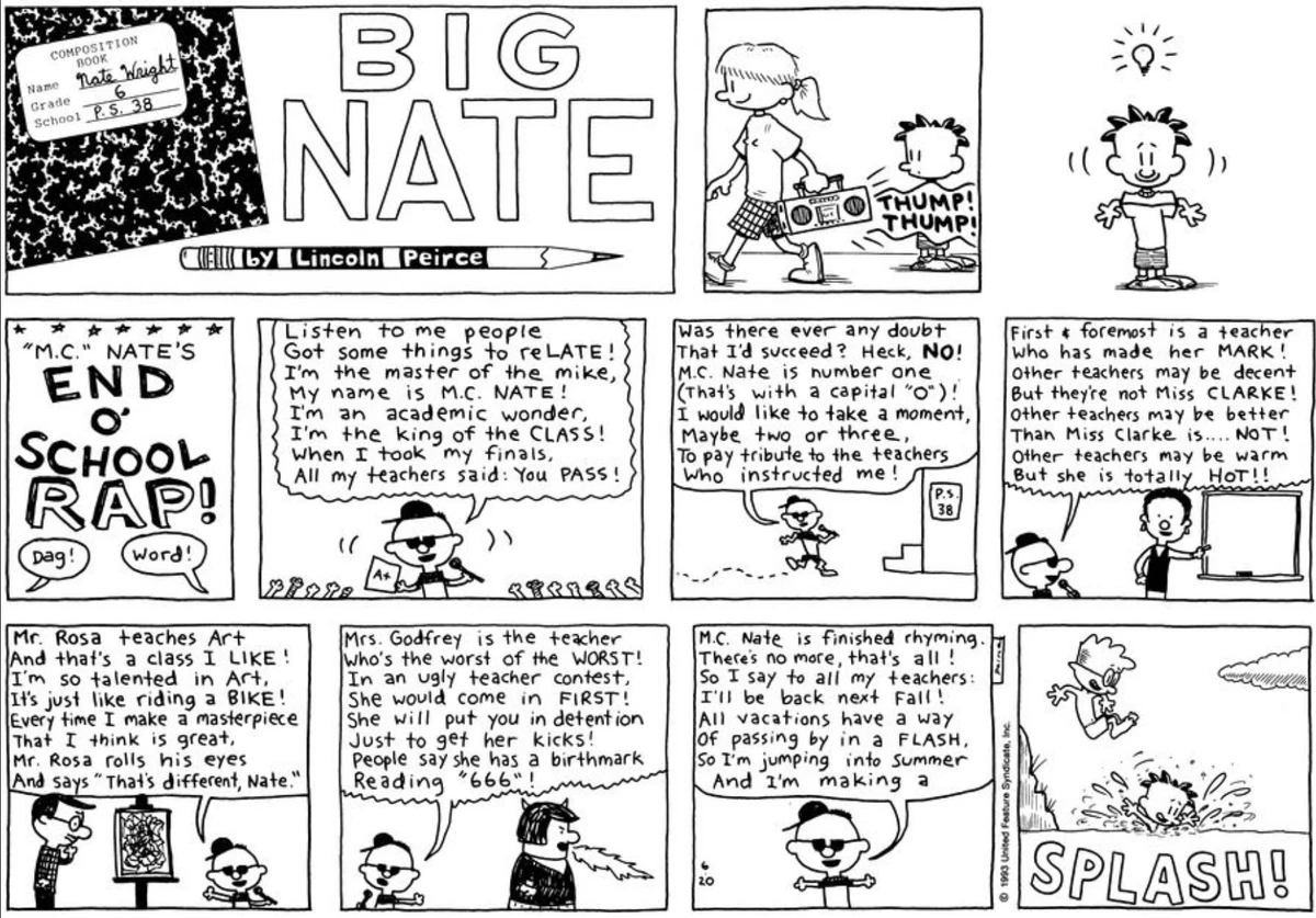 Comic Strip June 20 1993 Big Nate Wiki Fandom