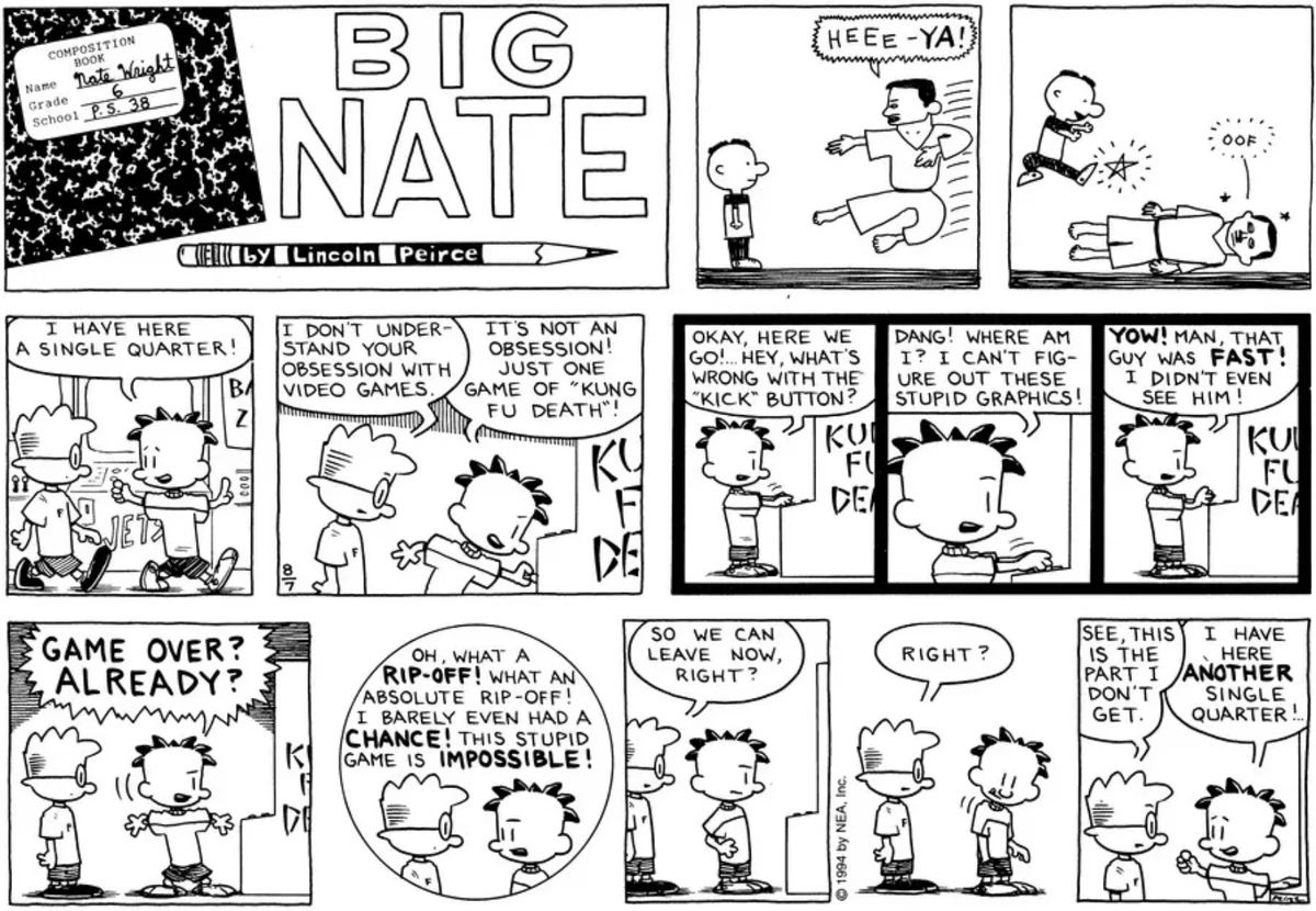 Comic Strip: August 7, 1994 | Big Nate Wiki | Fandom