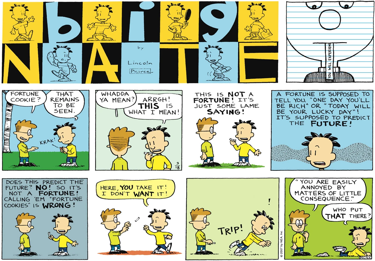 Comic Strip: March 18, 2007 | Big Nate Wiki | Fandom