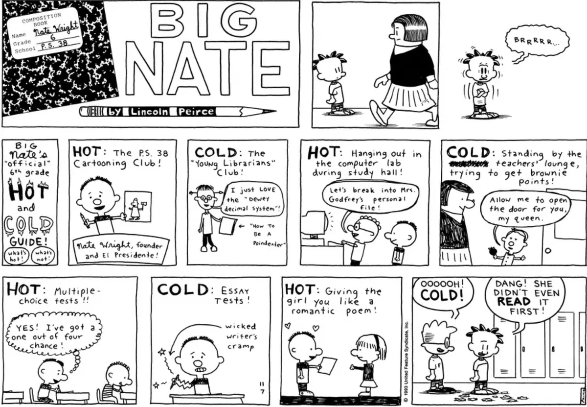 Comic Strip November 7 1993 Big Nate Wiki Fandom