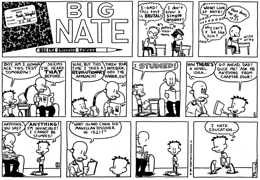 Comic Strip: February 10, 1991 | Big Nate Wiki | Fandom