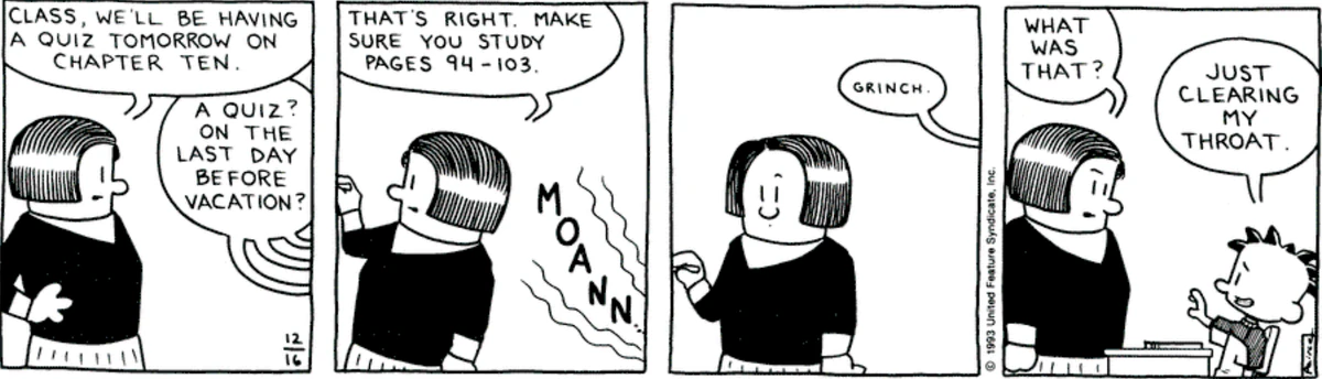 Comic Strip: December 16, 1993 | Big Nate Wiki | Fandom