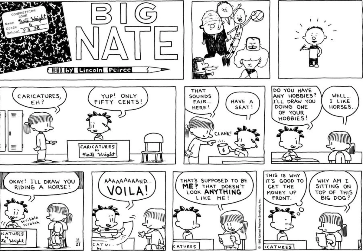Comic Strip: November 21, 1993 | Big Nate Wiki | Fandom