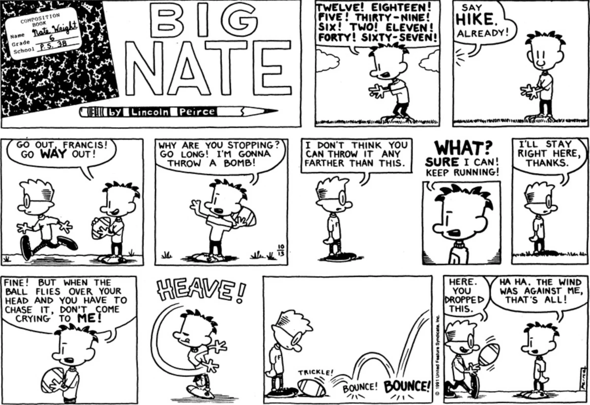 Comic Strip October 13 1991 Big Nate Wiki Fandom