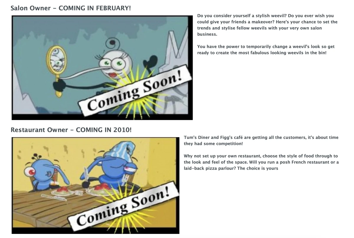 Unreleased features | Bin Weevils Wiki | Fandom